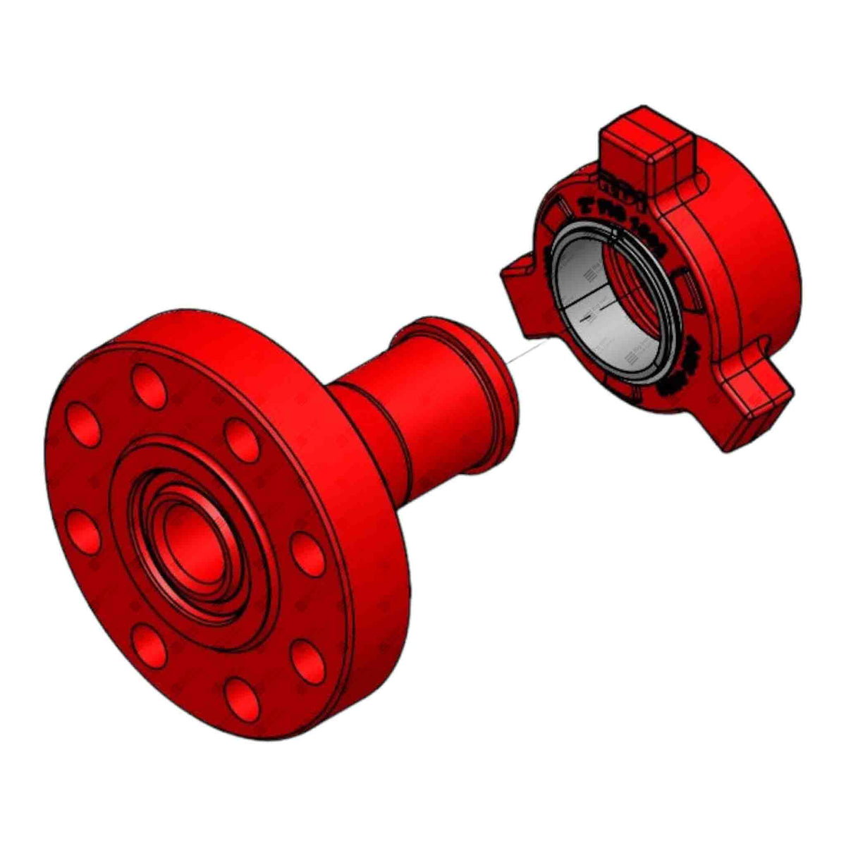 Flange Adapter, 2-1/16" 15M x 2" 1502 M, 15000 psi, STD Service – Big ...