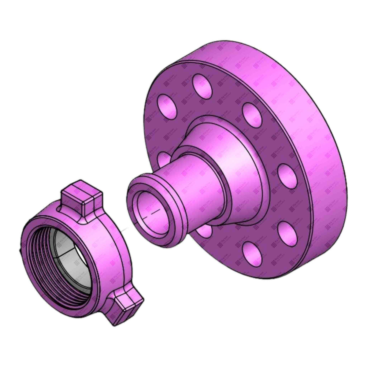 Flange Adapter, 4" 2500# RTJ x 3" 1502 M, 6170 psi, Sour Service – Big ...