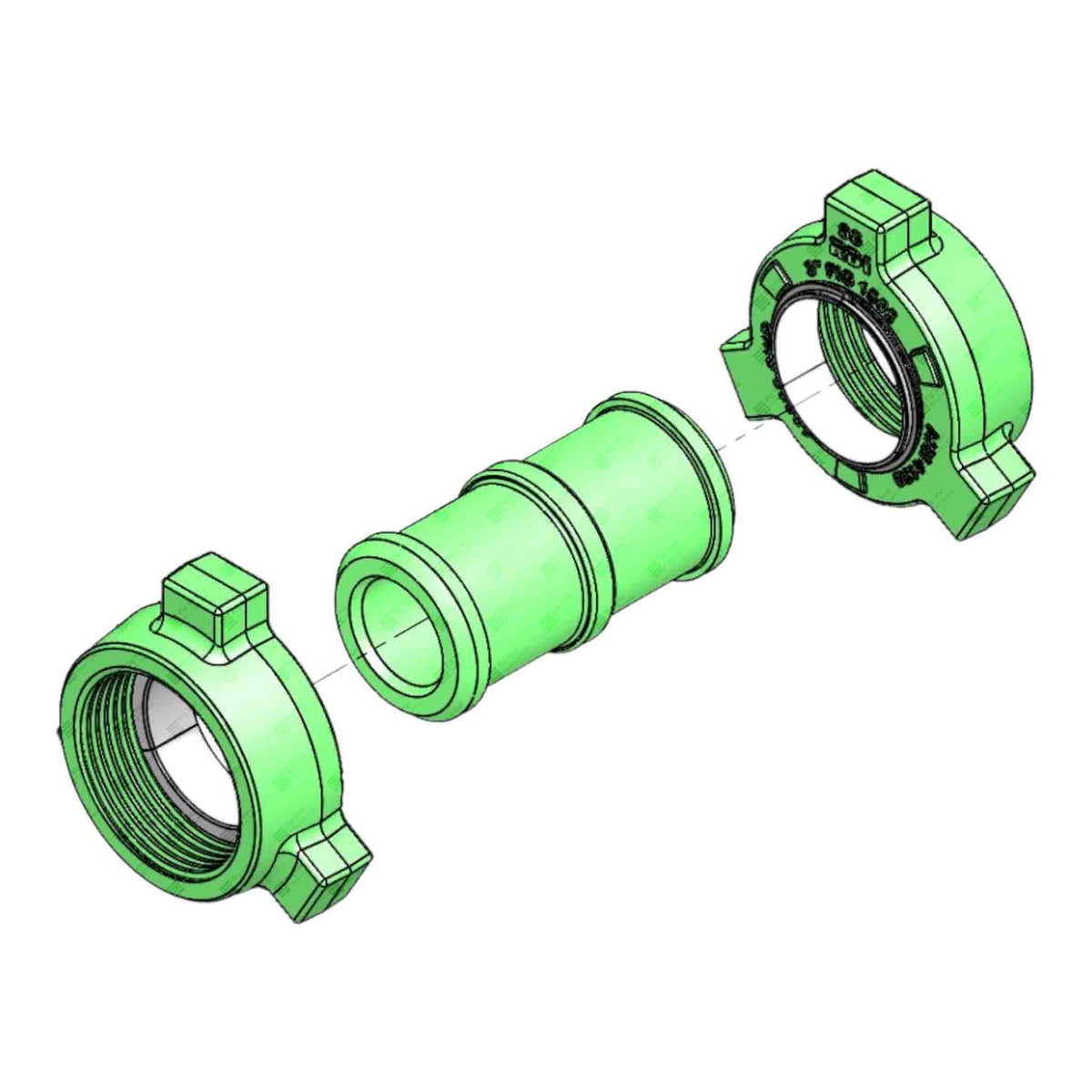 Crossover Union, 3” 1502 MxM, 10000 psi, Sour Service – Big Iron Flow ...