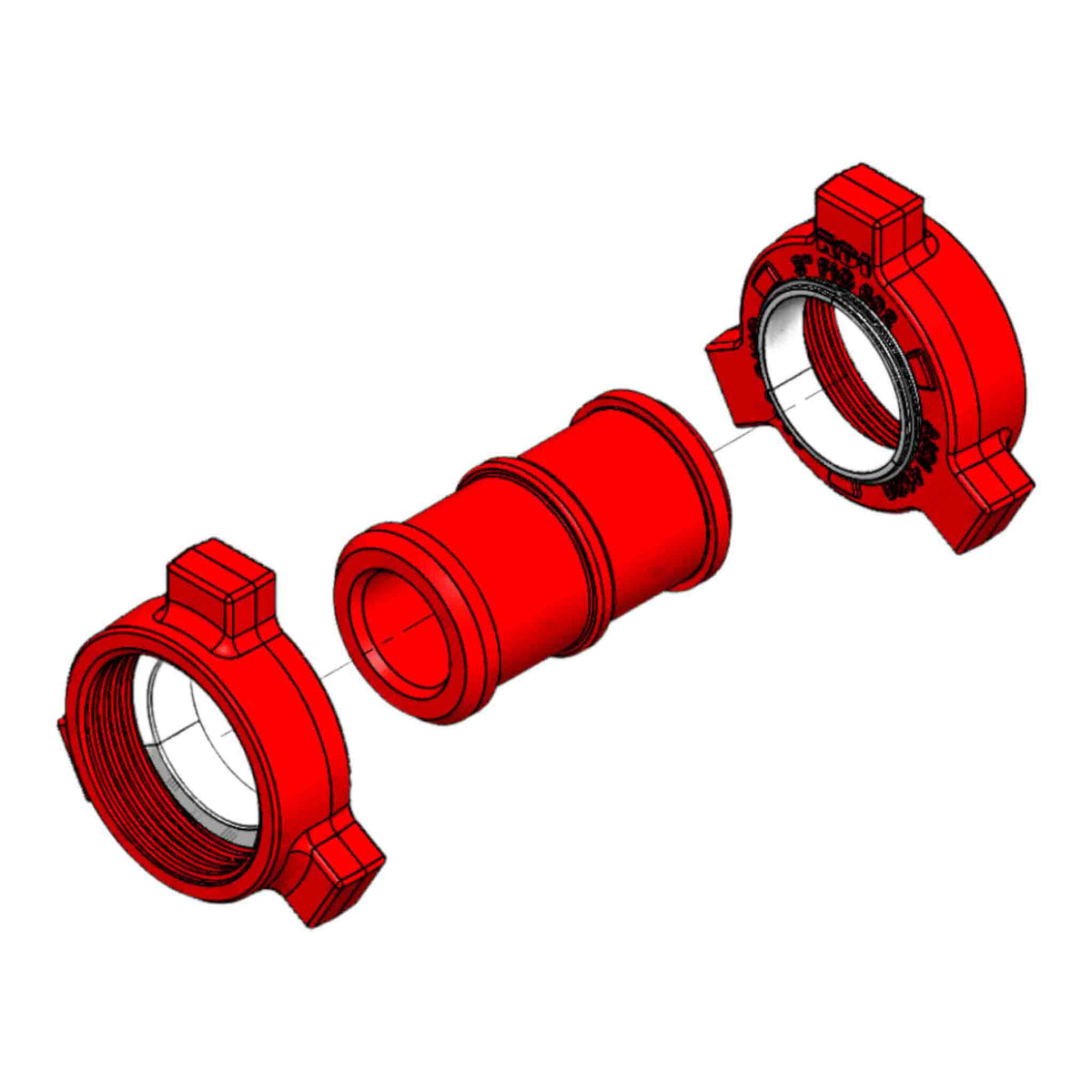 Crossover Union, 3” 602 MxM, 6000 psi, Sour Service – Big Iron Flow Control