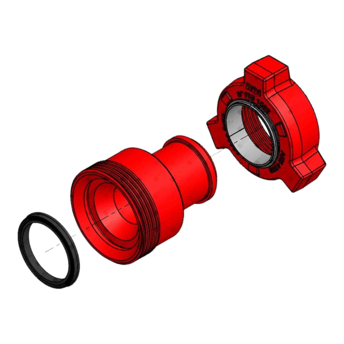 Crossover Union, 4" 1502 F x 3" 1502 M, 15000 psi, STD Service – Big ...