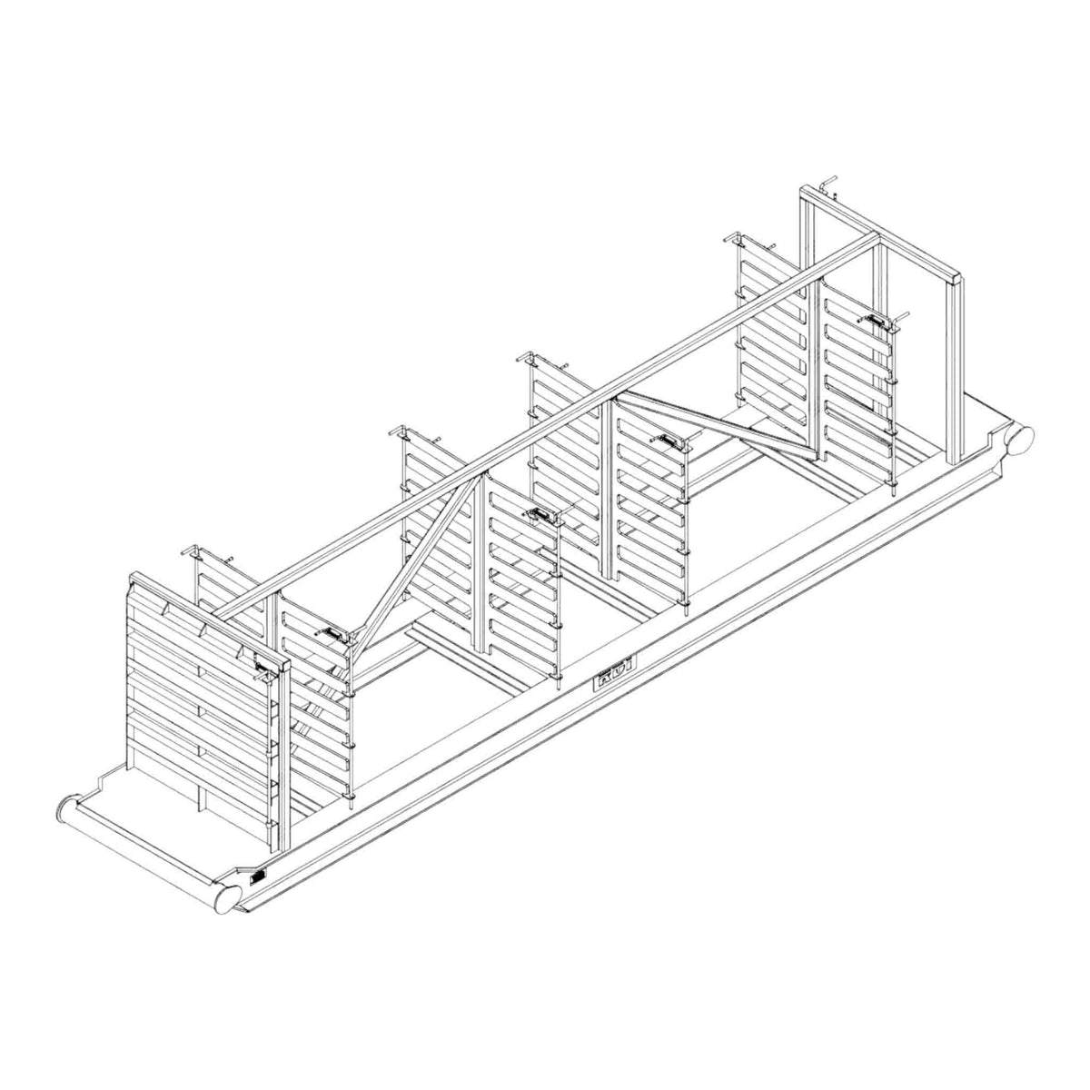 Skid - Pipe Rack - 3" Fig 206/1502 X 20' Pup Joints - 40,000Lbs Max Ca ...