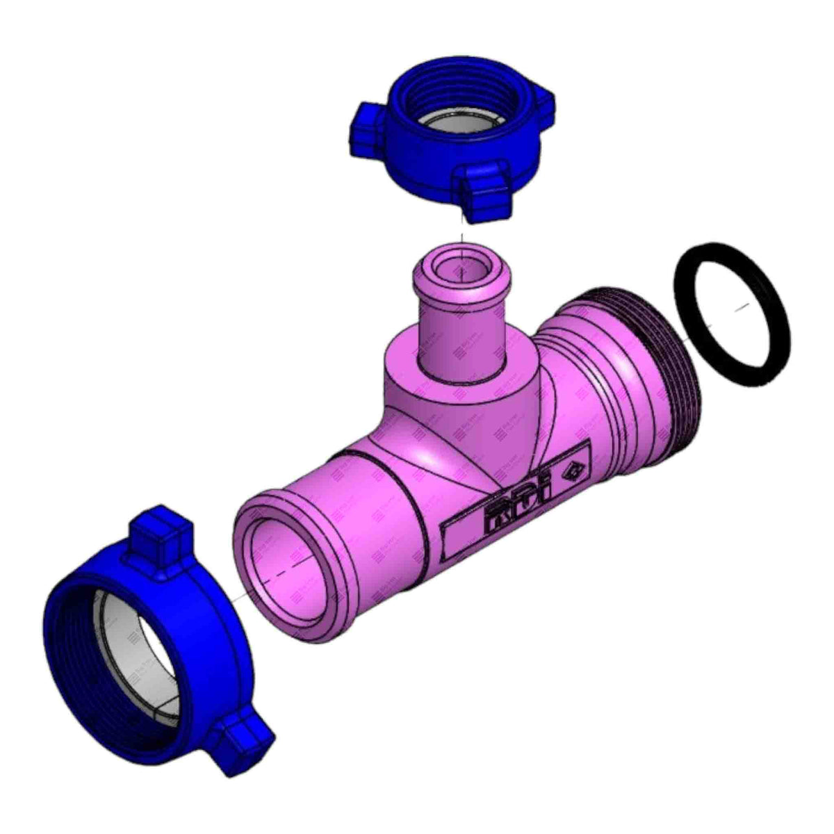Tee, 4" 1002 MxF x 2" 1502 M, 10000 psi, STD Service – Big Iron Flow ...