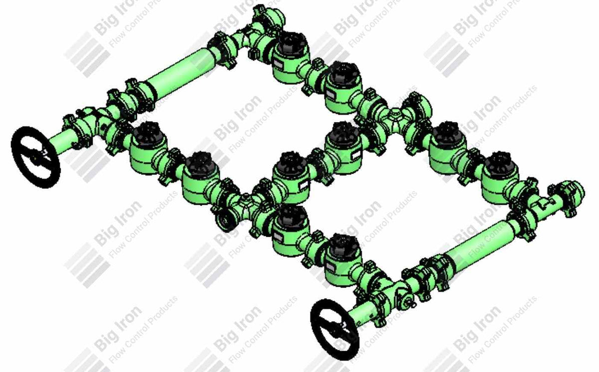 Choke Manifold, 2” 1502, 10x Manual Plug Valve, 2x Adj, 10000 psi, Sou ...