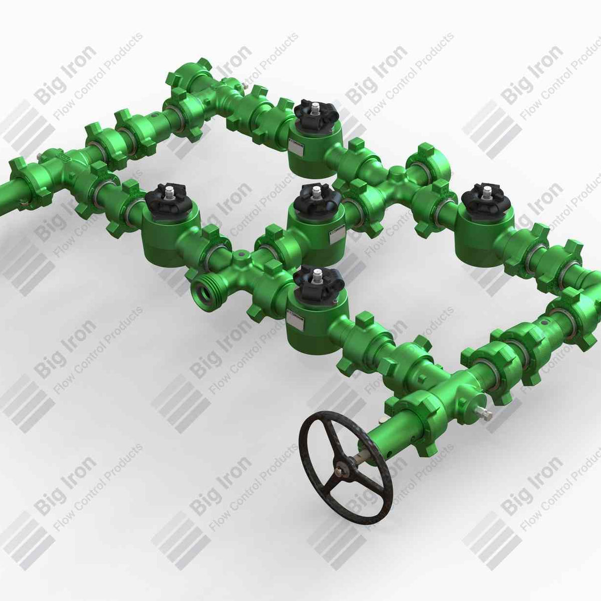 Choke Manifold, 2” 1502, 5x Manual Plug Valve, 2x Adj, 2x Pos, 10000 p ...