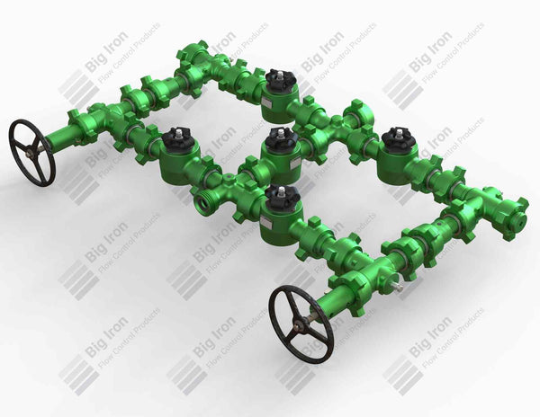 Manifold 2” Fig 1502 5 Plug Valve Dual Stage W/2 Adjustables-2 Positiv ...