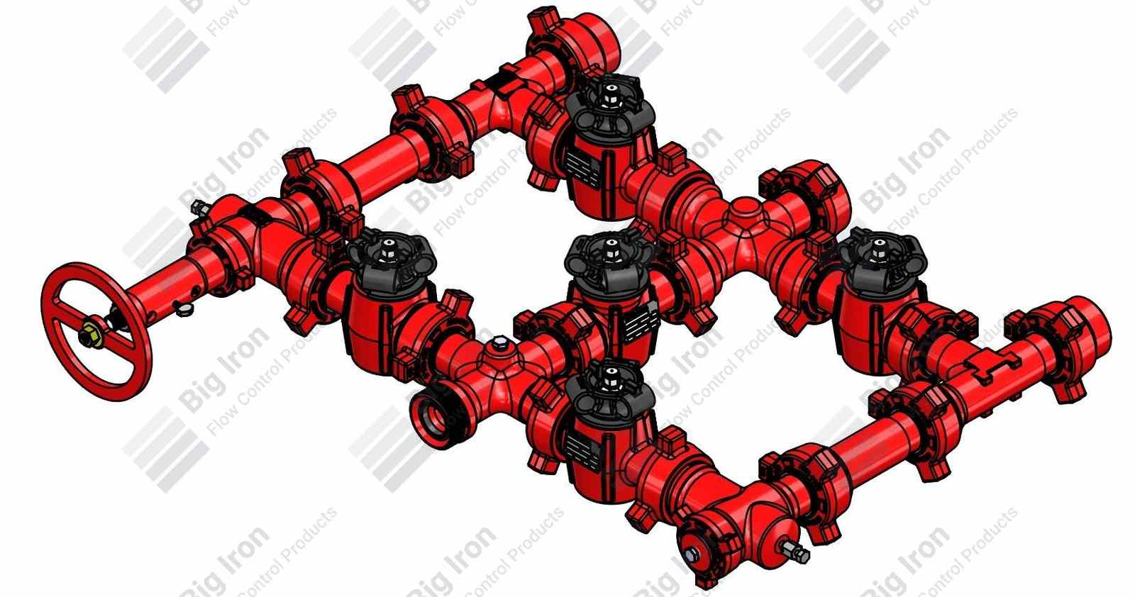 Manifold 2” Fig 602 5 Plug Valve Single Stage W/1 Adjustable-1 Positiv ...
