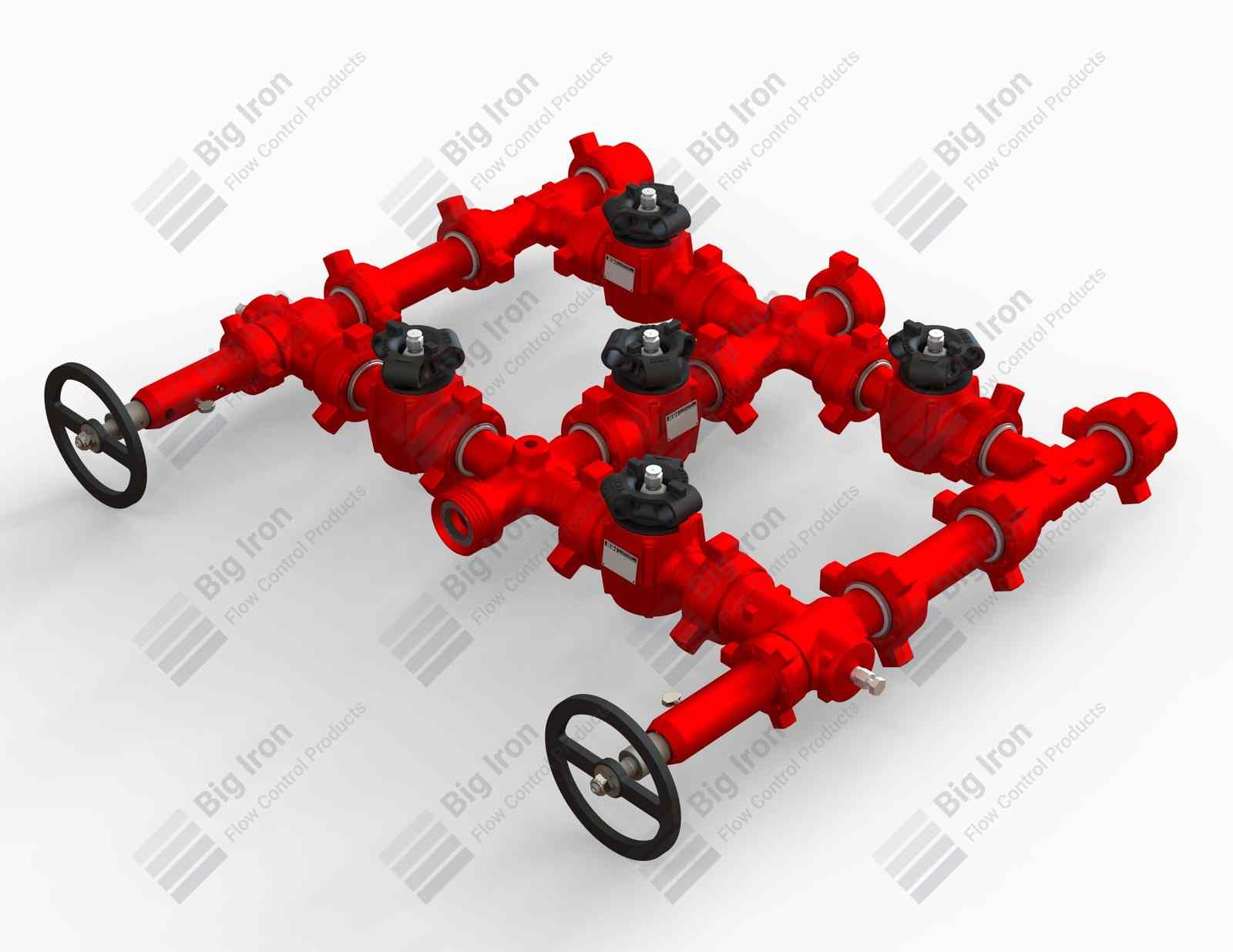 Manifold 2” Fig 602 5 Plug Valve Single Stage W/ 2 Adjustables 6000 Ps ...